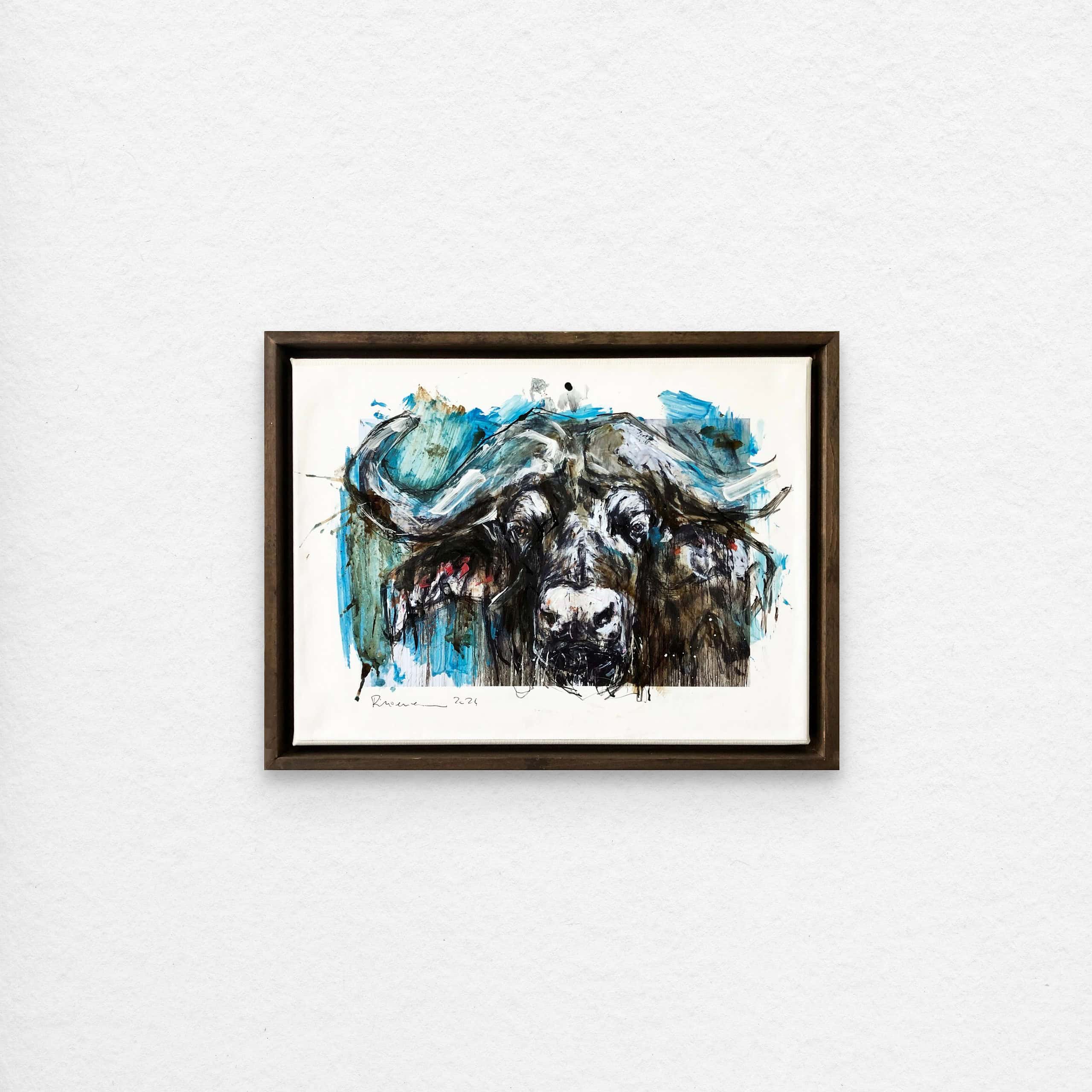 Büffel Übermalung - Ralf Koenemann - Galerie Art Affair Regensburg